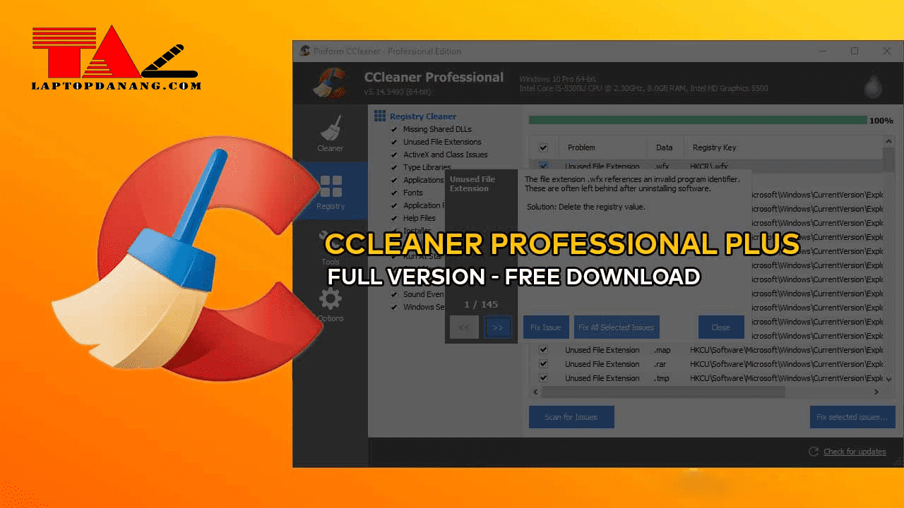 Tải CCleaner v5.74 Full key mới nhất - Trâm Anh Laptop